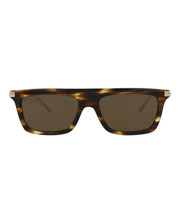 Gucci Square-frame Recycled Acetate Sunglasses - Havana Gold Brown (gg1437s/30014438/003)