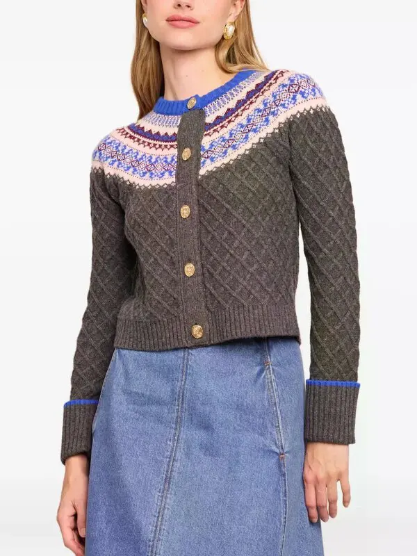 Cara Cara Fairisle Cable-knit Cardigan