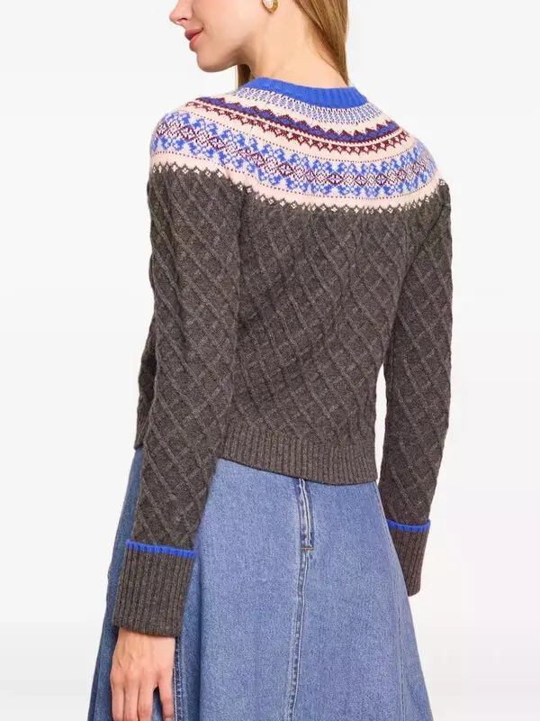 Cara Cara Fairisle Cable-knit Cardigan