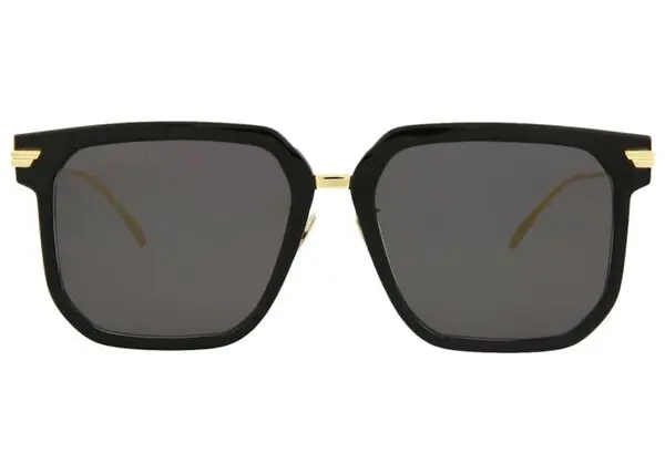 Bottega Veneta Square Frame Acetate Sunglasses - Black/gold/grey (bv1083sa