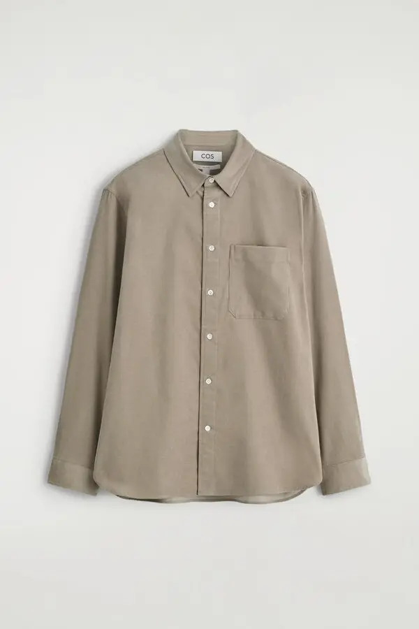 Cos Relaxed Corduroy Shirt - Beige