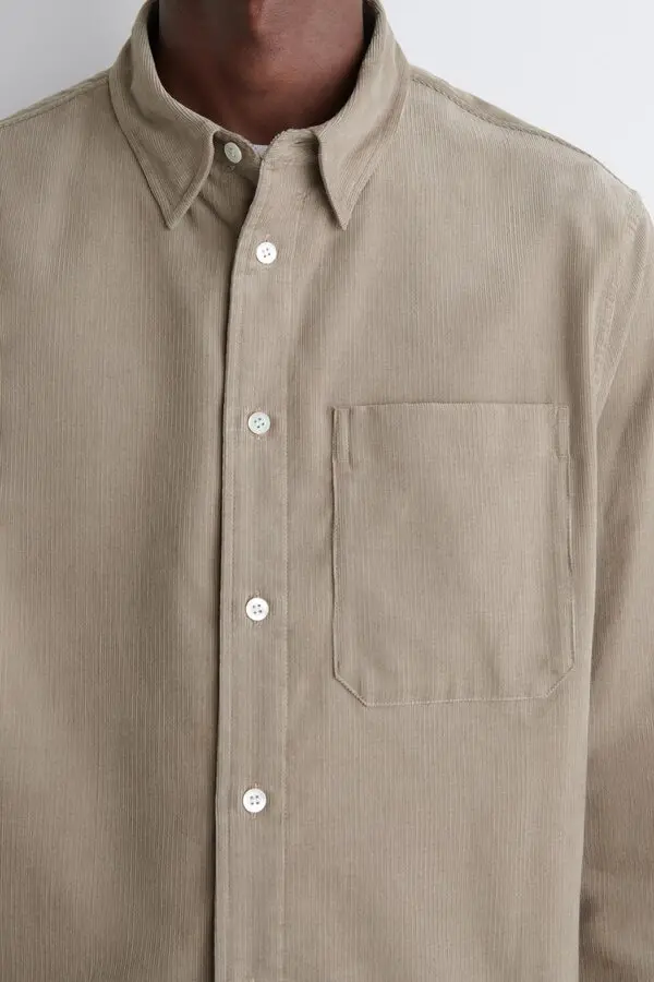 Cos Relaxed Corduroy Shirt - Beige