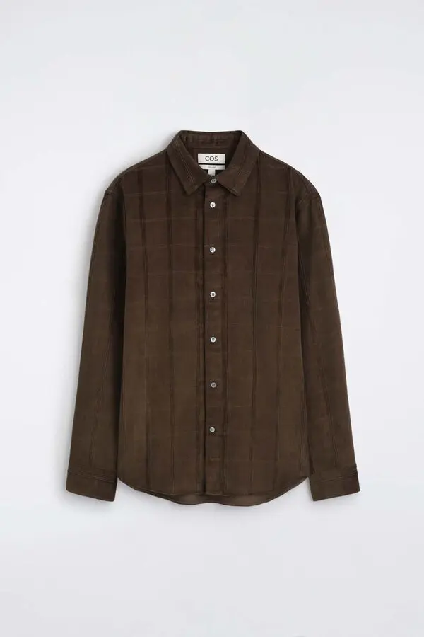 Cos Relaxed Corduroy Shirt - Brown