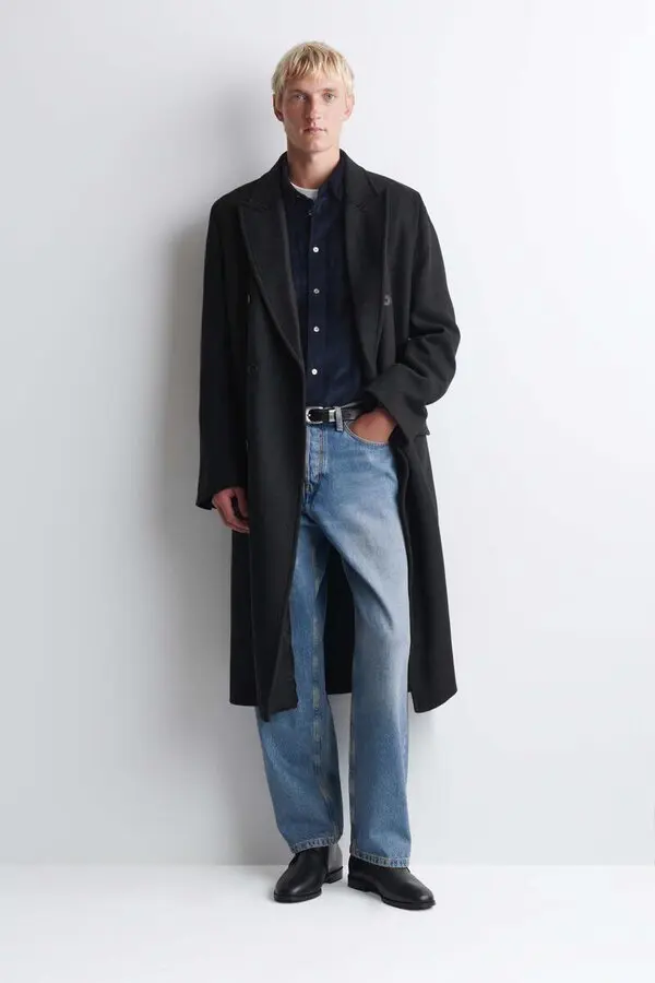 Cos Relaxed Corduroy Shirt - Dark Blue