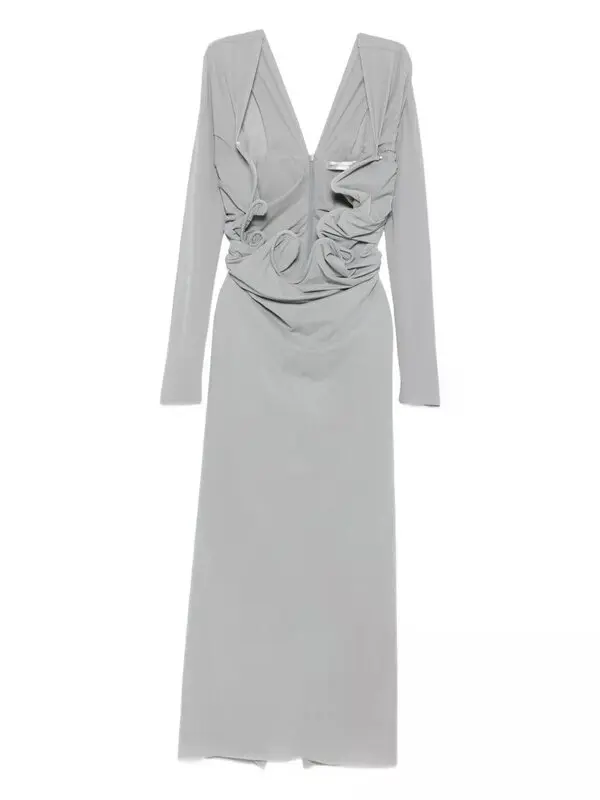 Christopher Esber Long-sleeved Draped Dress - Grey