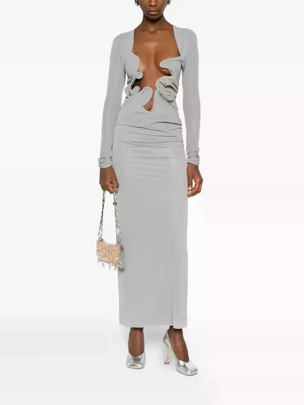 Christopher Esber Long-sleeved Draped Dress - Grey