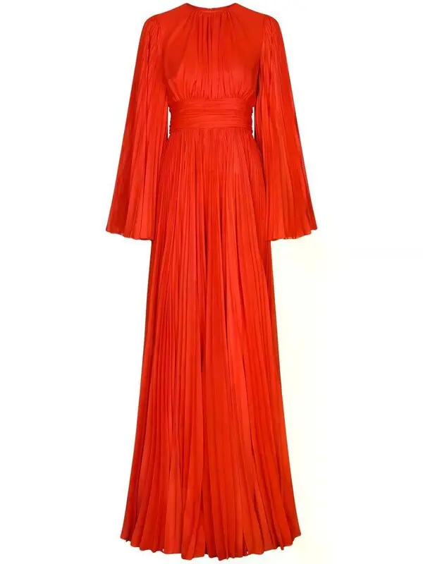 Dolce & Gabbana Slit-sleeved Pleated Gown