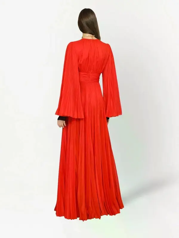 Dolce & Gabbana Slit-sleeved Pleated Gown