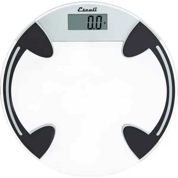 ESCALI Glass Platform Bathroom Scale - Clear/black