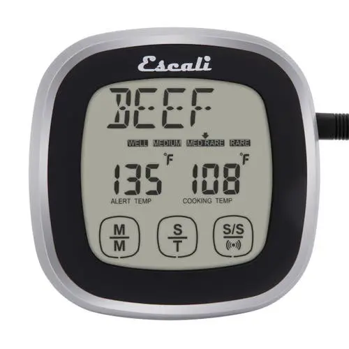 ESCALI Touch Screen Thermometer And Timer - Black