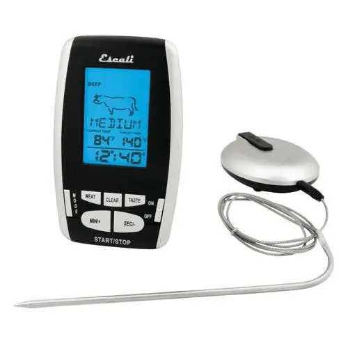 ESCALI Wireless Thermometer And Timer - Black/silver