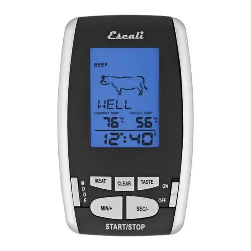 ESCALI Wireless Thermometer And Timer - Black/silver