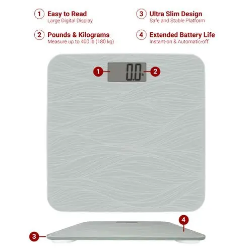 ESCALI Glass Waves Bathroom Scale