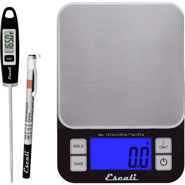 ESCALI Kitchen Scale And Thermometer Kit - Black