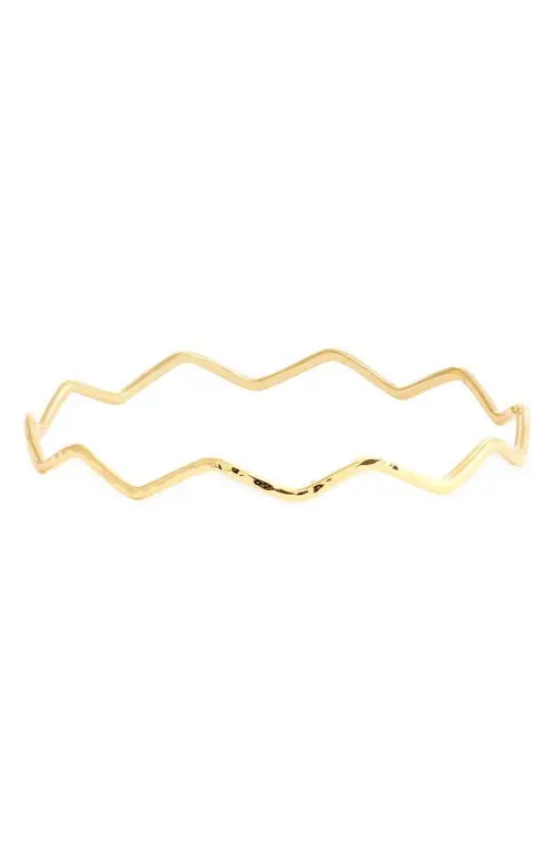 KIARA BY KI-ELE Althea Wavy Bangle Bracelet - Gold