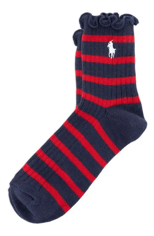 Polo Ralph Lauren Striped Quarter Socks - Navy
