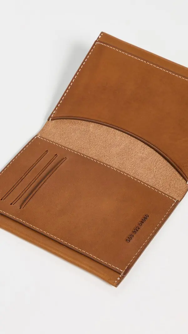 Shinola Leather Passport Wallet - Tan