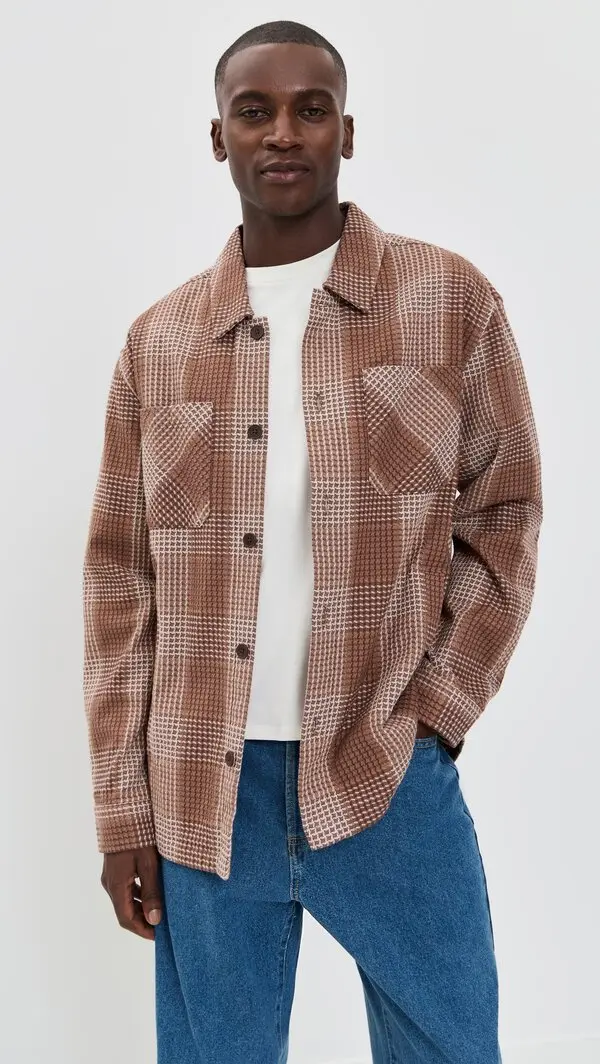 FAIR HARBOR Riptide Shirt Jacket - Waffle Oak