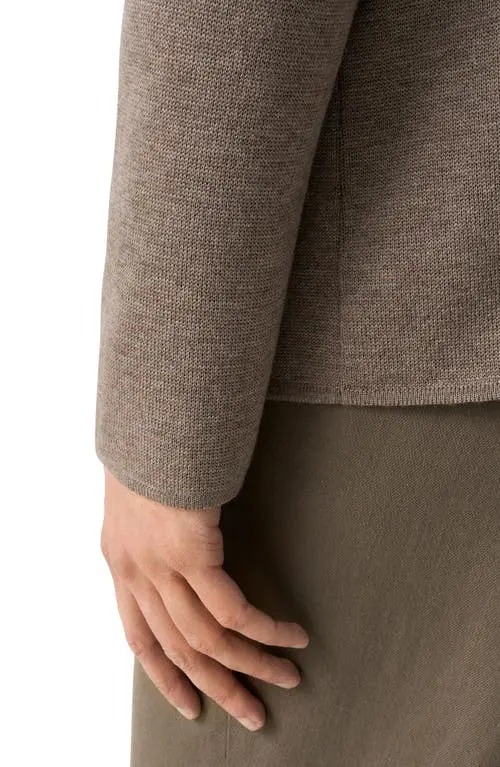 Eton Merino Wool Milano Knit Overshirt - Light Beige