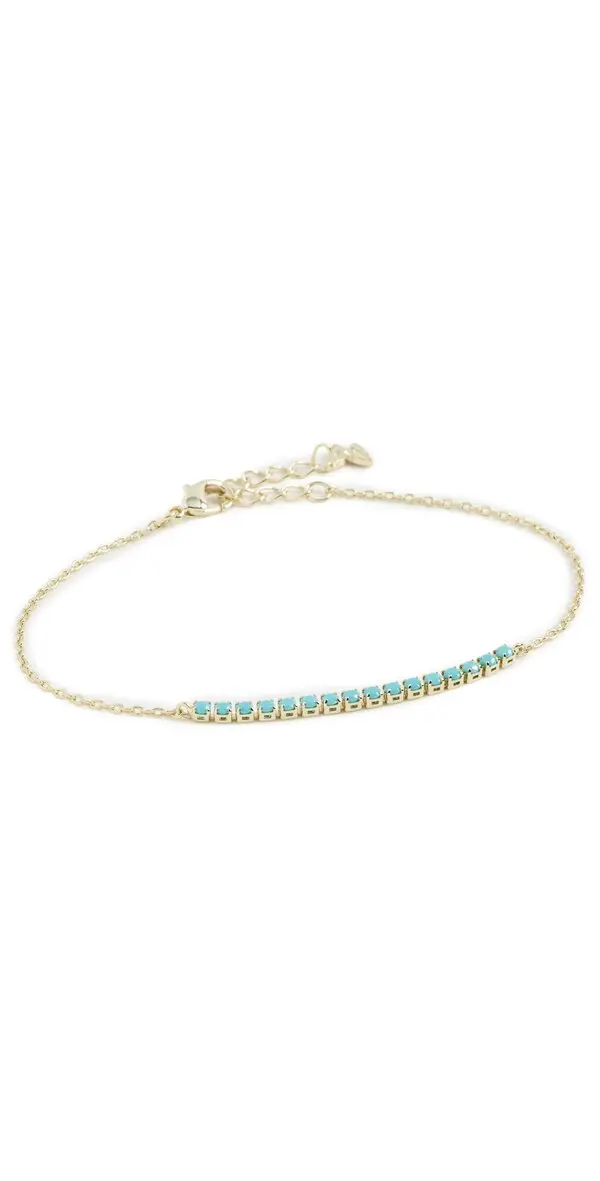 BY ADINA EDEN Cubic Zirconia Tennis Bracelet - Turquoise