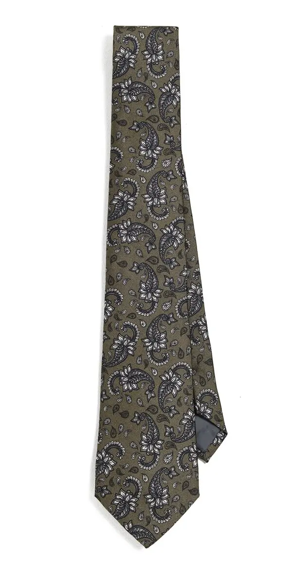 LES DEUX Paisley Neck Tie - Teak