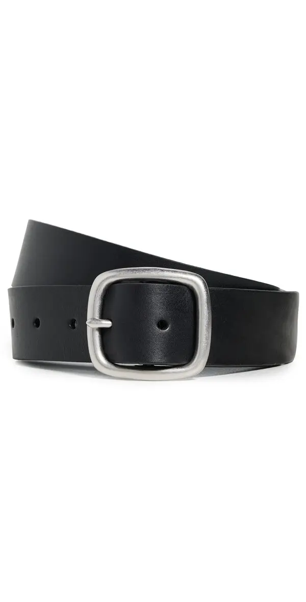 Madewell Centerbar Leather Belt - True Black