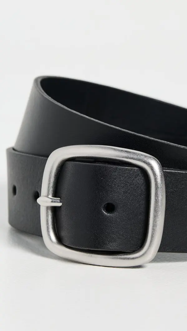 Madewell Centerbar Leather Belt - True Black