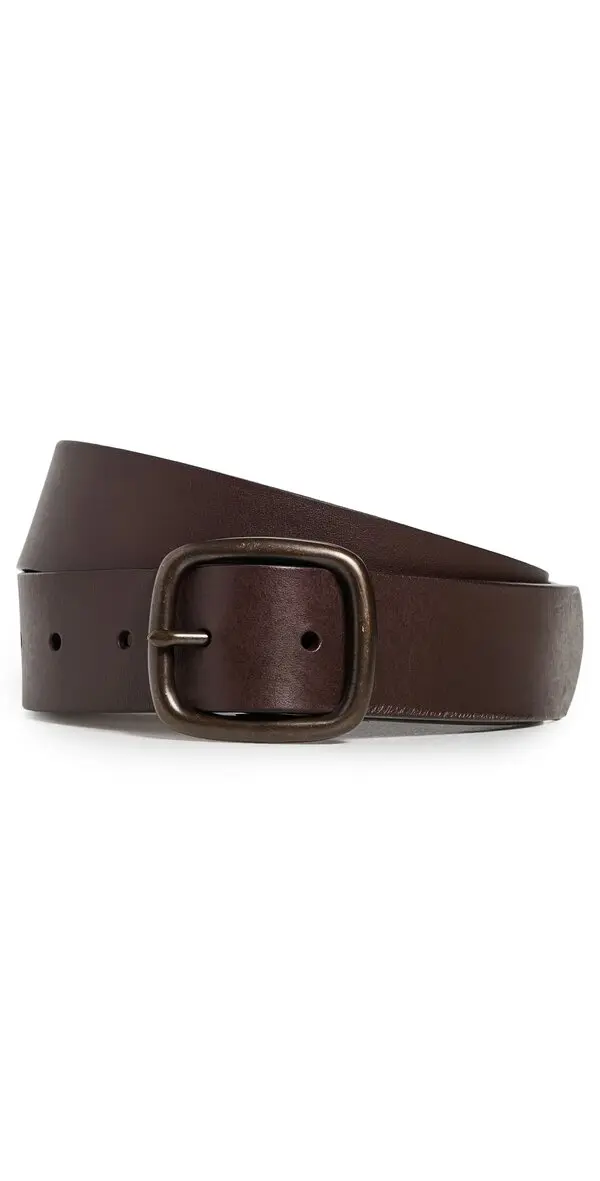 Madewell Centerbar Leather Belt - Dark Coffee
