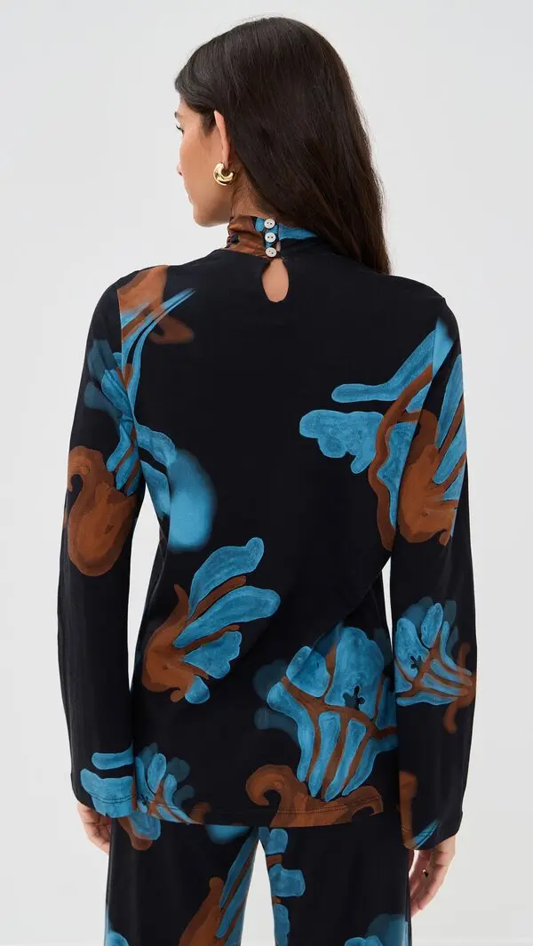 DE LORETA Opa Floral Blouse