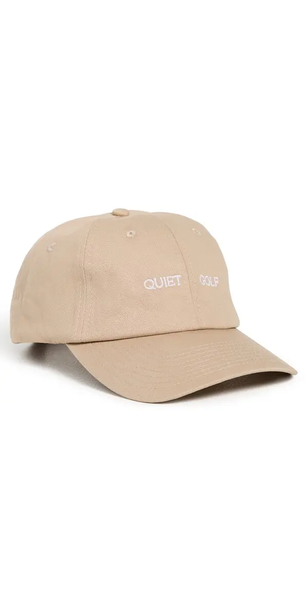 QUIET GOLF Wordmark Cap - Tan