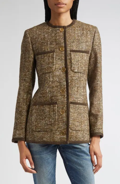 GOLDEN GOOSE Journey Boxy Tweed Jacket