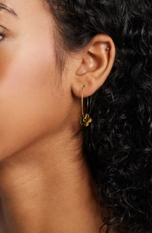 KIARA BY KI-ELE Daisy Flower Hoop Earrings