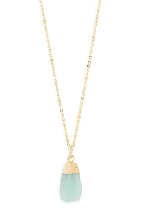 KIARA BY KI-ELE Amazonite Pendant Necklace - Gold