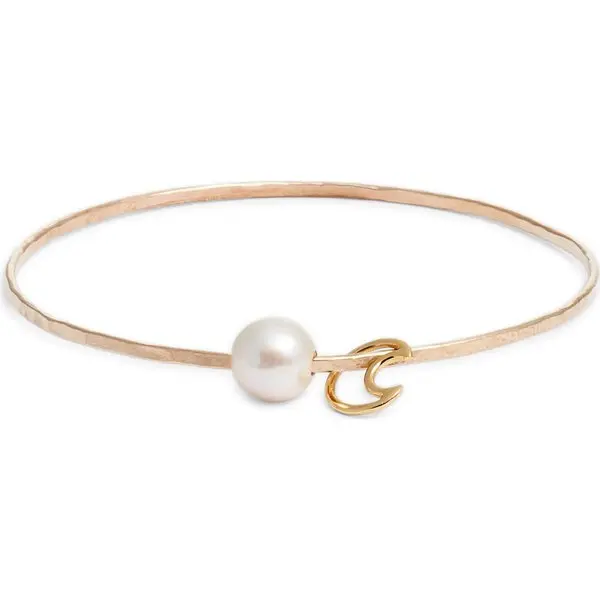 KIARA BY KI-ELE Moon & Freshwater Pearl Bangle Bracelet