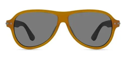 Italia Independent Cemento Aviator Sunglasses Full Rim - Caramel