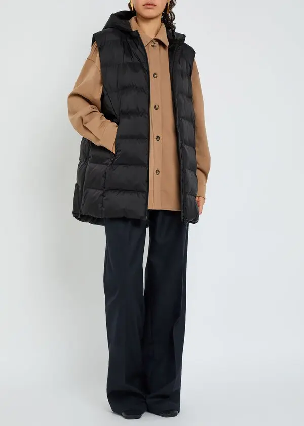 Max Mara Lodola Quilted Shell Gilet - Black