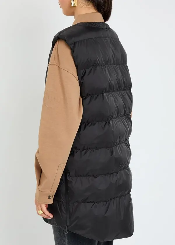 Max Mara Lodola Quilted Shell Gilet - Black