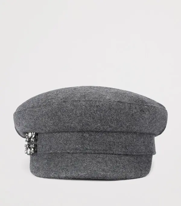 ROGER VIVIER Virgin Wool-cashmere Baseball Cap