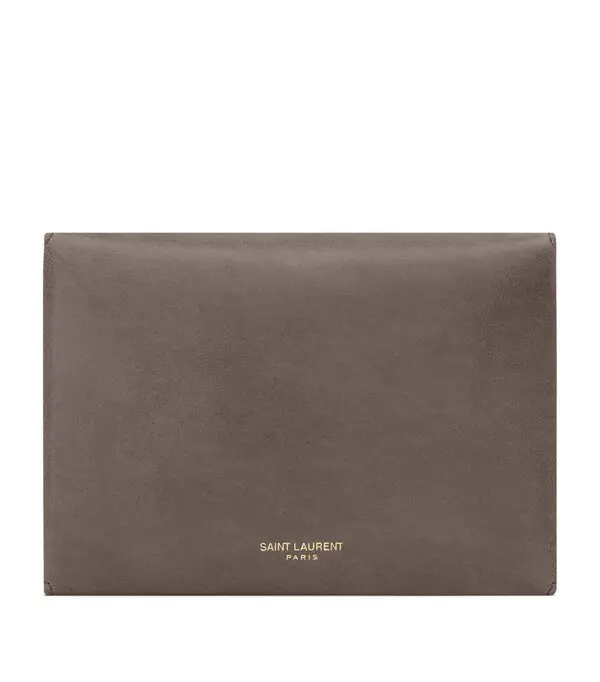 Saint Laurent Letter Passport Holder - Grey