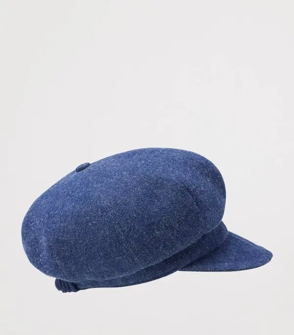 MIKI HOUSE Denim Embroidered Cap