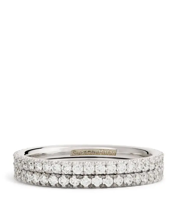 SUZANNE KALAN Gold And Diamond Tech Ring Jackets - White