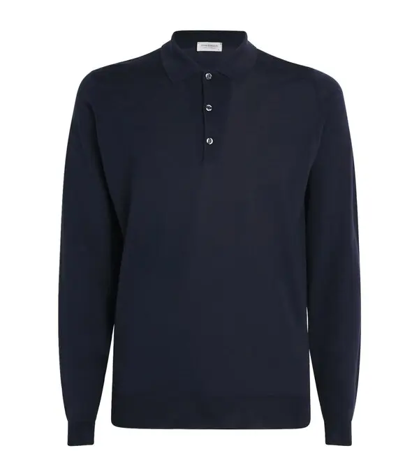 John Smedley Extra Fine Merino Long-sleeve Herbie Polo Shirt