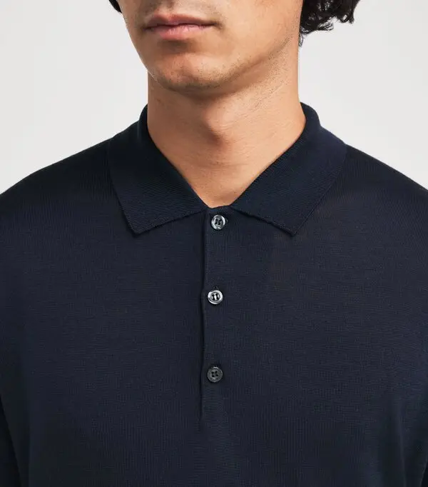 John Smedley Extra Fine Merino Long-sleeve Herbie Polo Shirt