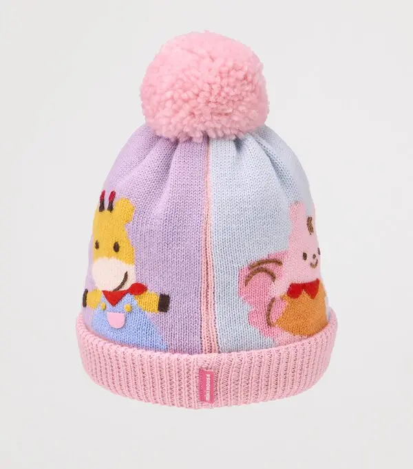 MIKI HOUSE Pom-pom Beanie Hat