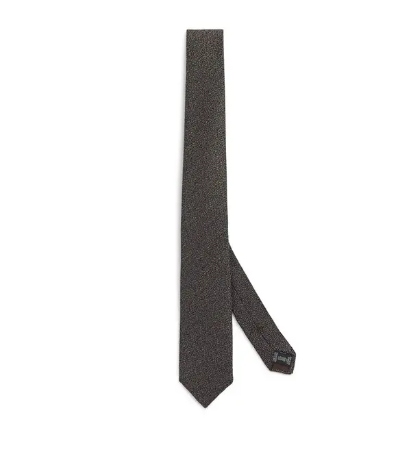 Giorgio Armani Silk-cashmere Neck Tie - Brown