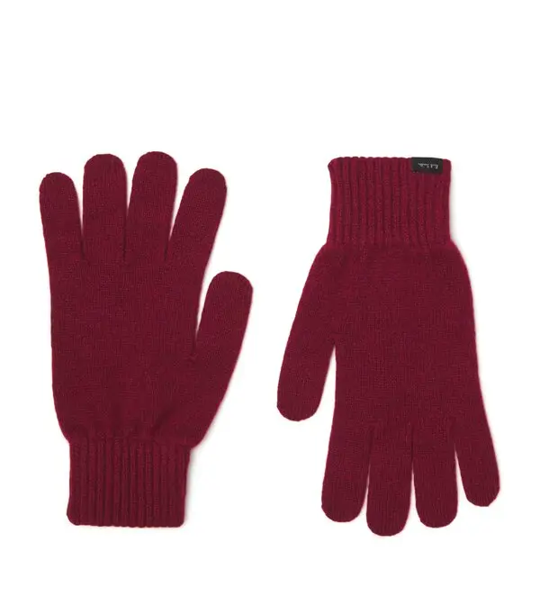 Paul Smith Cashmere-blend Gloves - Burgundy