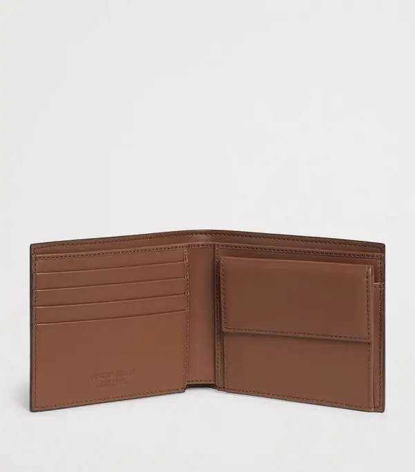 Giorgio Armani Calf Leather Embossed Bifold Wallet