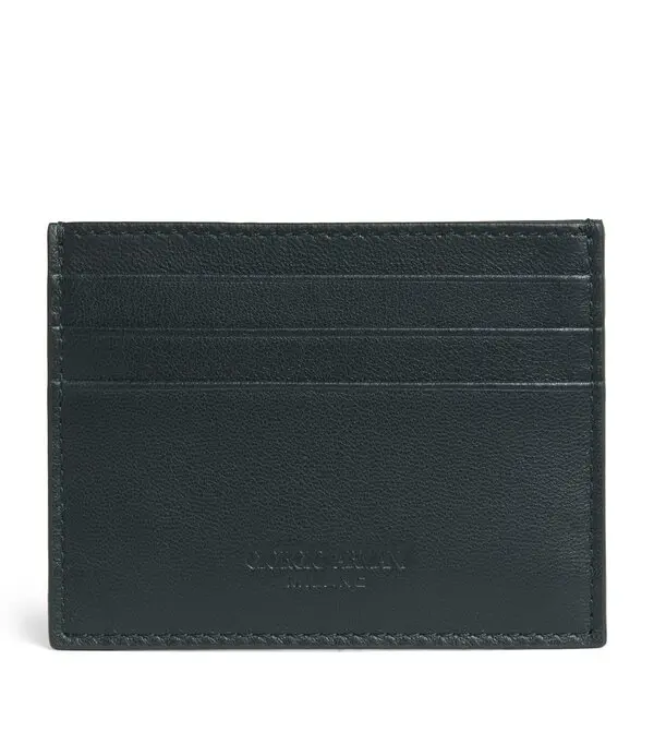 Giorgio Armani Lambskin Card Holder - Green