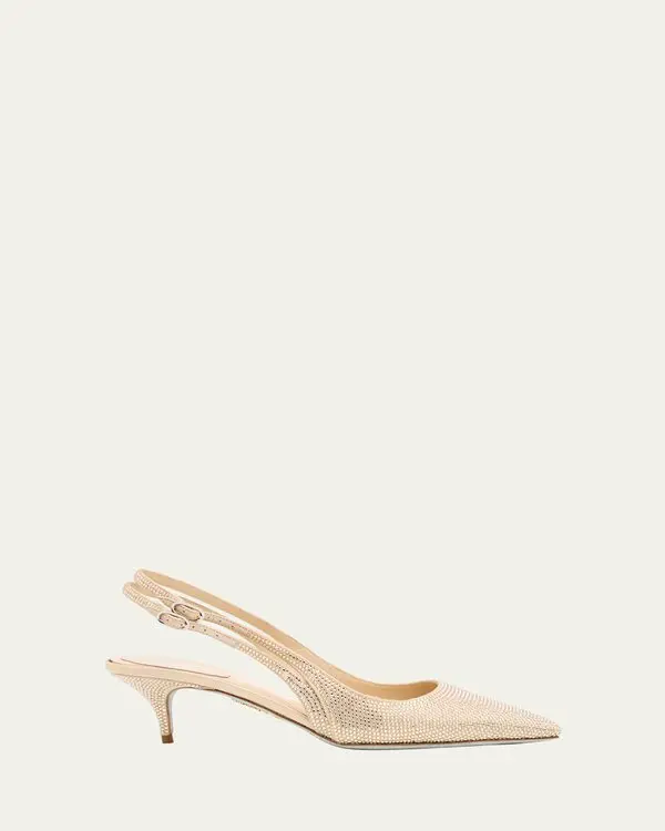 Rene Caovilla Olivia Embellished Slingback Pumps