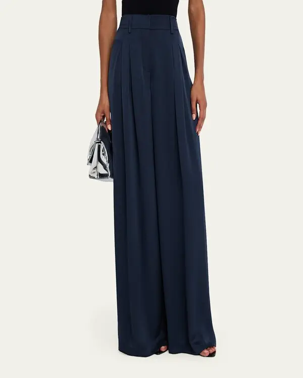 Ramy Brook Oscar Wide-leg Satin Pants